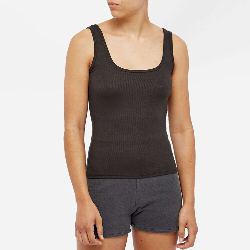 Joah Brown Women's Scoop Neck Ribbed Tank Top in Vintage Black Joah Brown