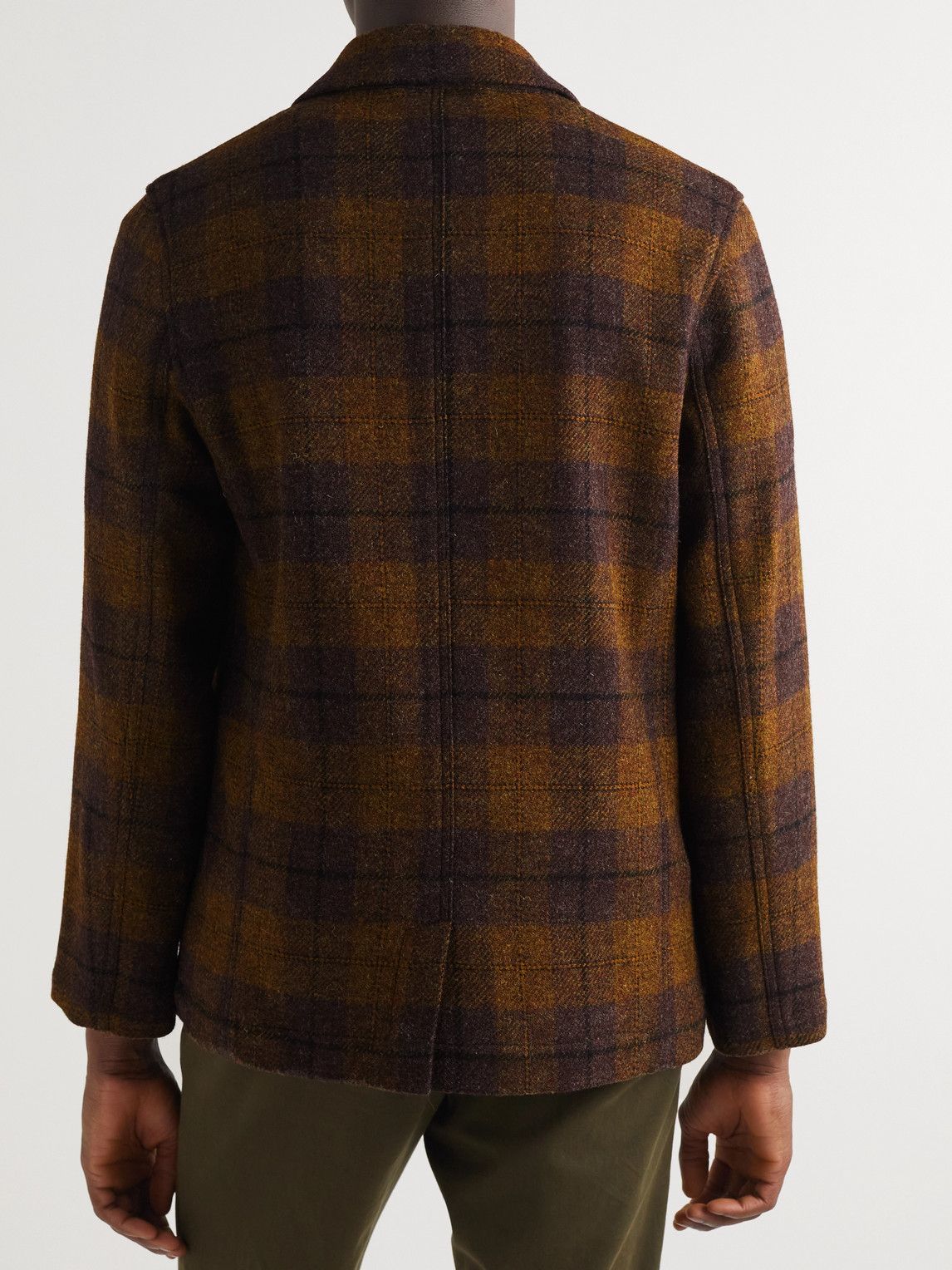 MAN 1924 - Checked Virgin Wool-Tweed Shirt Jacket - Brown MAN 1924