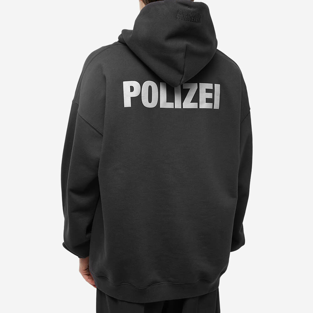 Vetements Men's Polizei Popover Hoody in Black Vetements