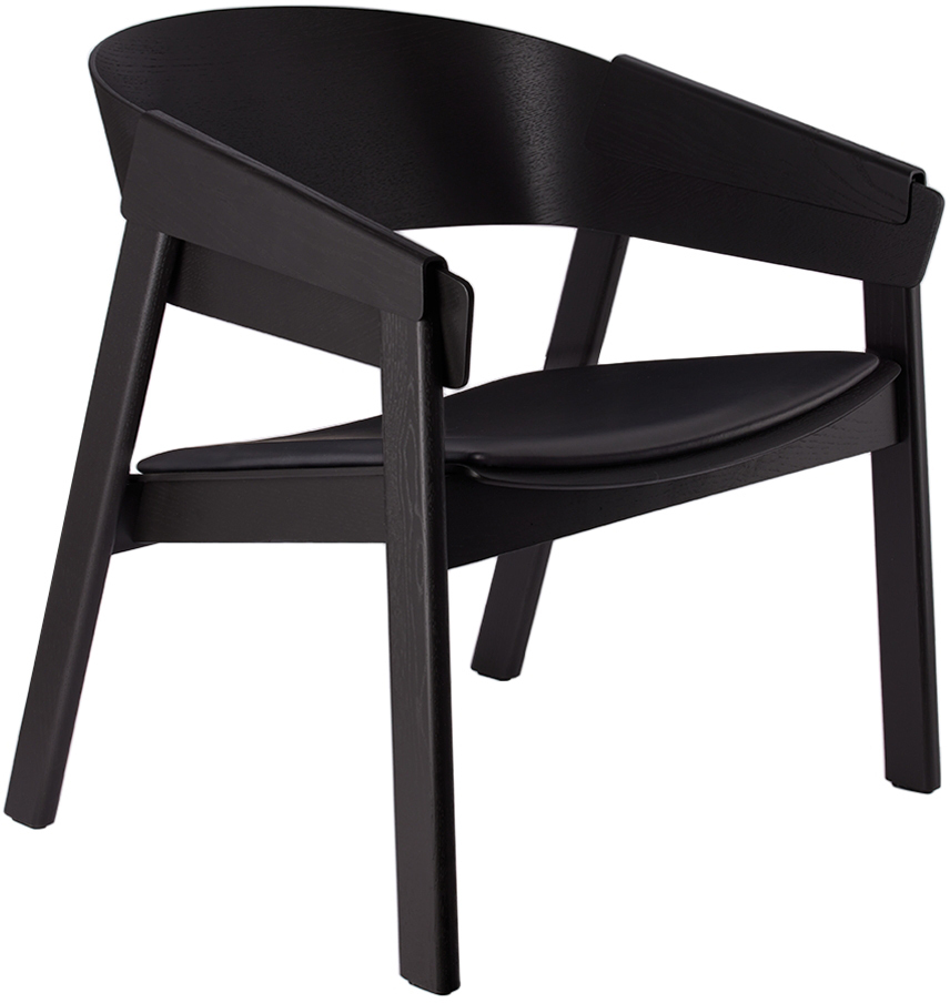 Muuto Black Leather Cover Lounge Chair Muuto