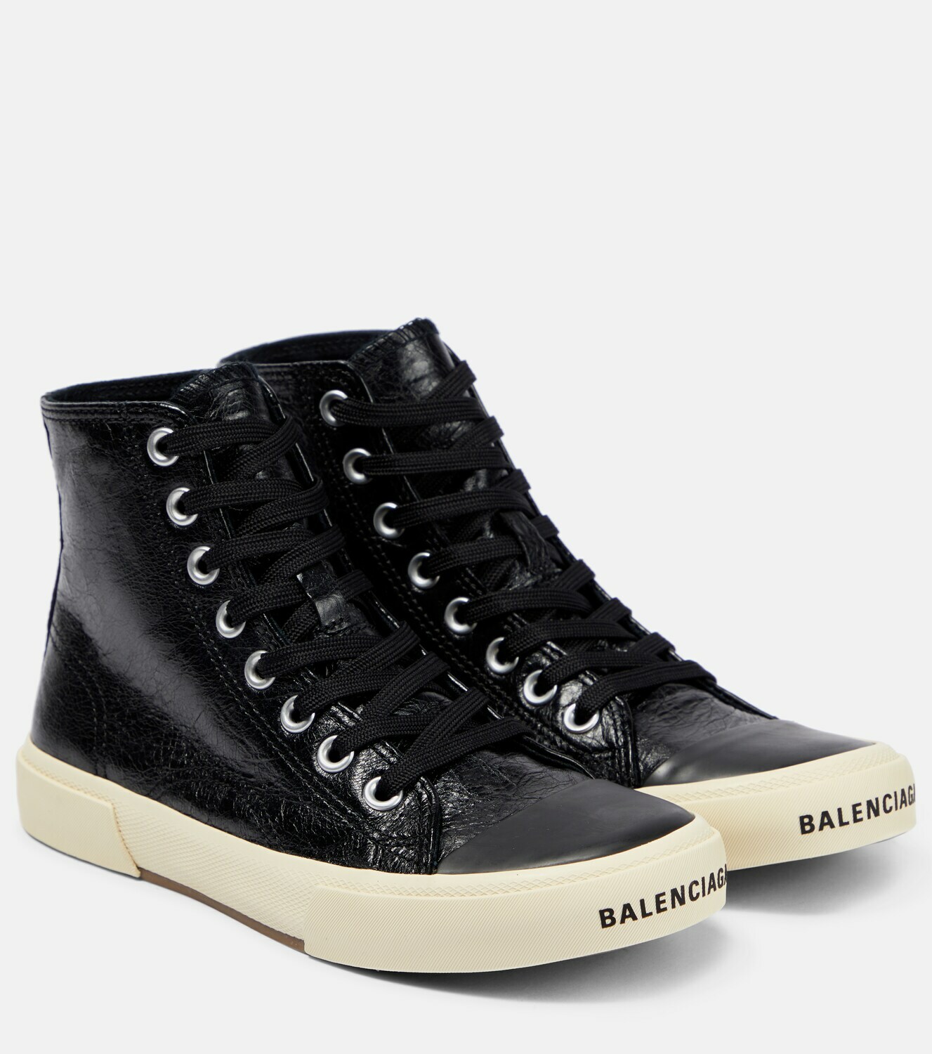 Balenciaga - Paris high-top leather sneakers Balenciaga