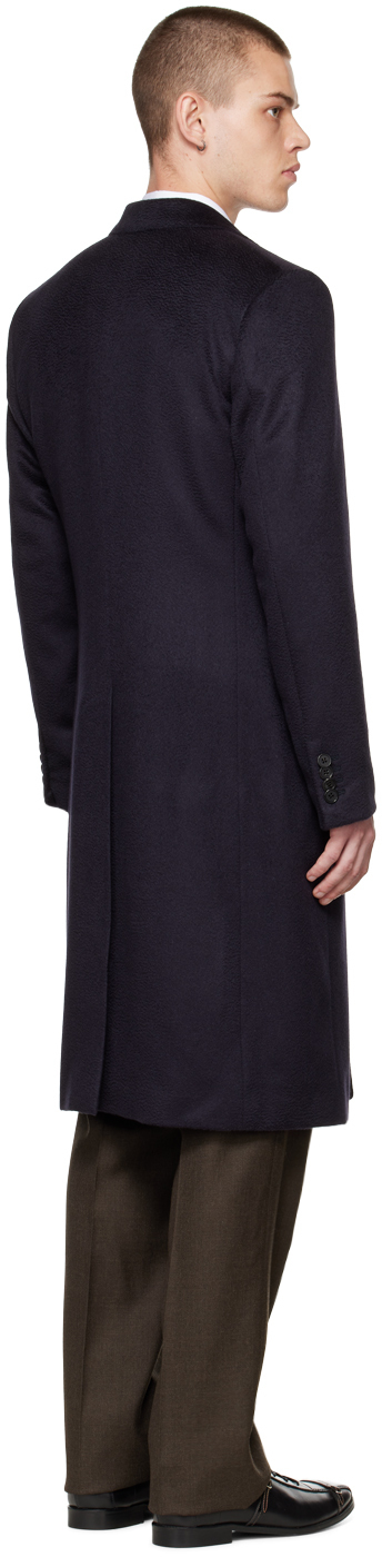 Husbands Navy Button Up Coat Husbands