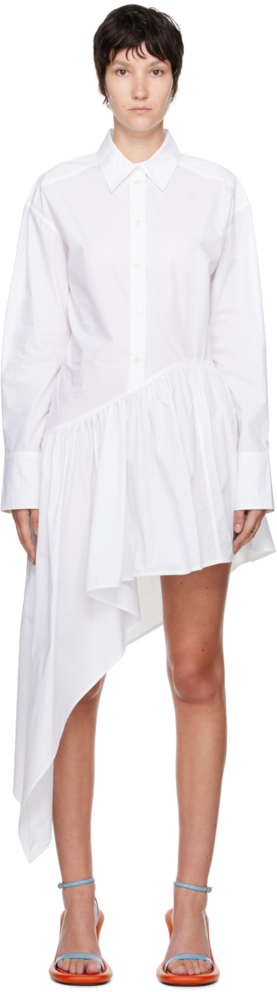 JW Anderson White Asymmetrical Midi Dress JW Anderson