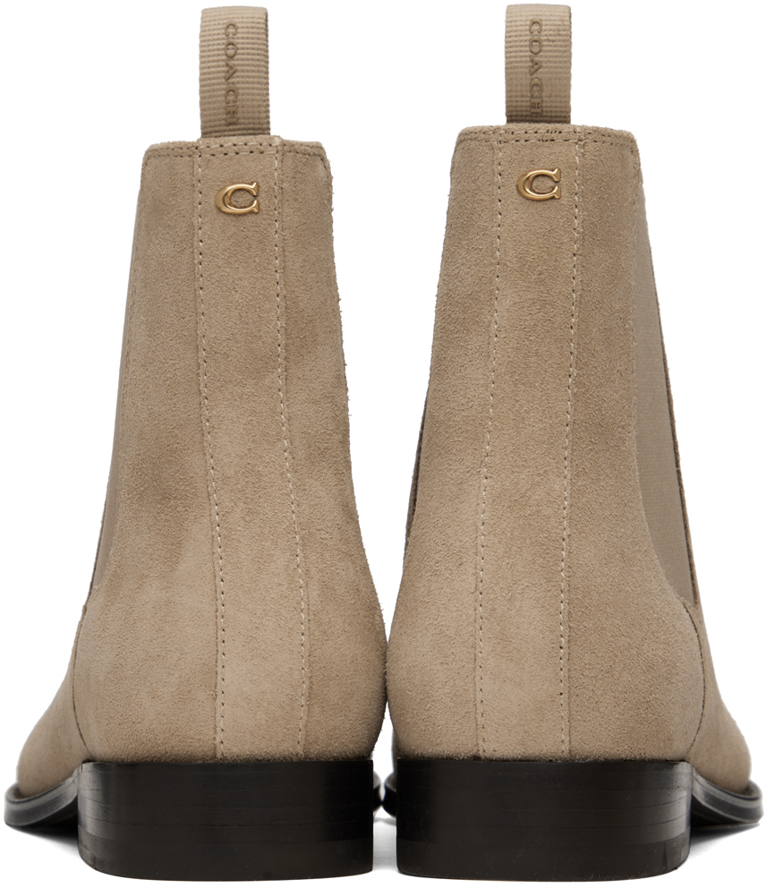 Coach 1941 Beige Metropolitan Chelsea Boots Coach 1941
