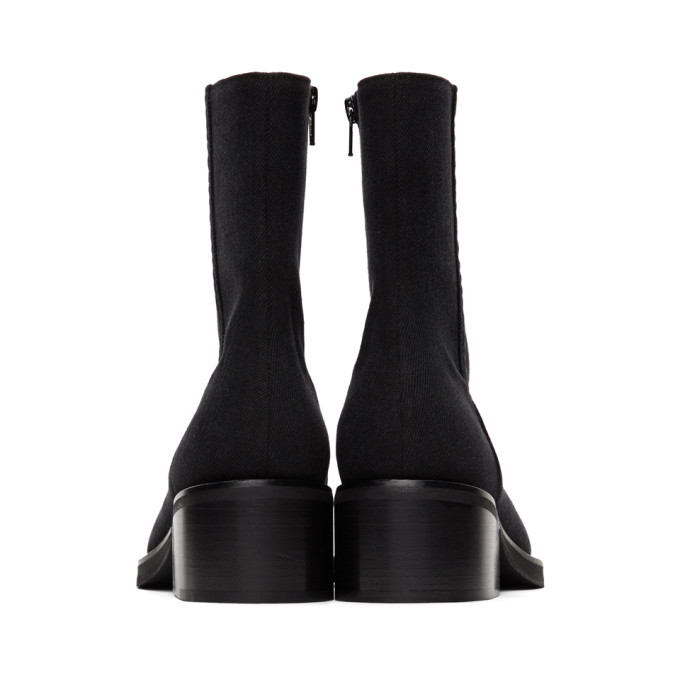 Y/Project Black Denim Fitted Boots Y/Project