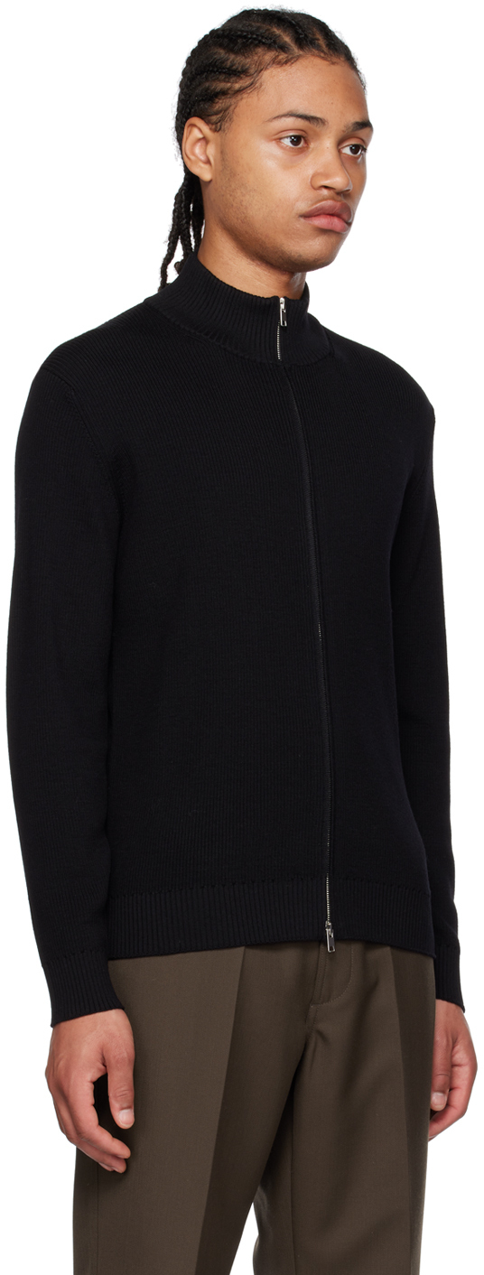 Second/Layer Black Zip Sweater Second/Layer