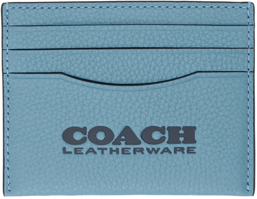 Coach 1941 Blue Pebble Card Holder Coach 1941