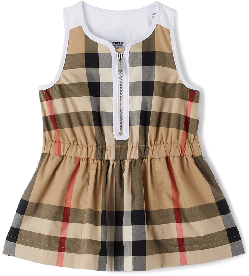 Burberry Baby Beige Check Dress Burberry