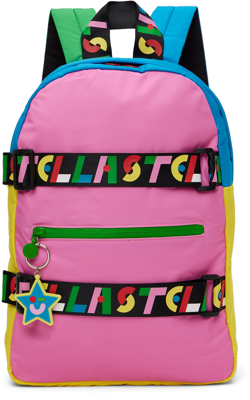 Stella McCartney Kids Multicolor Colorblocked Backpack Stella McCartney