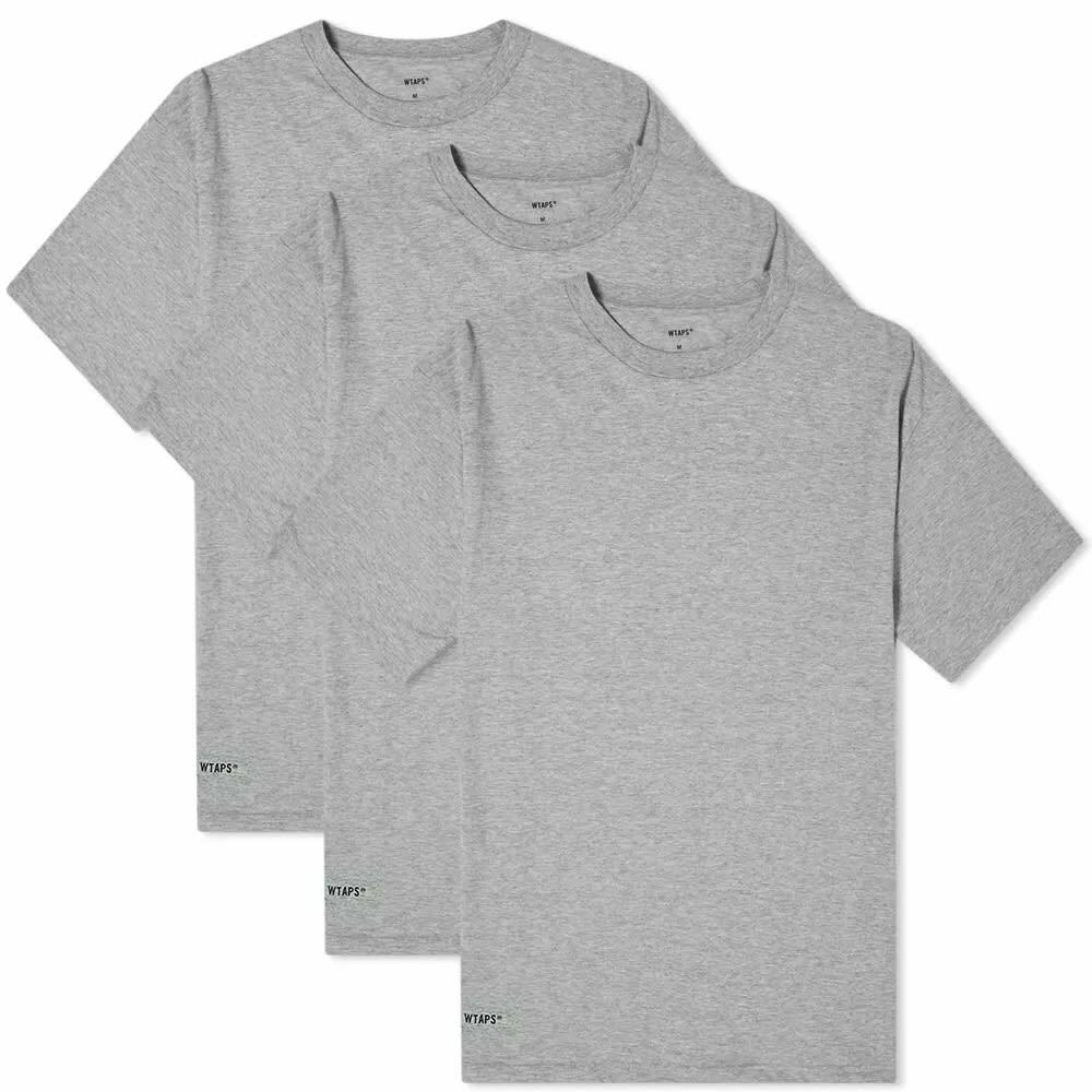 WTAPS Men's Skivvies T-Shirt - 3-Pack in Grey WTAPS