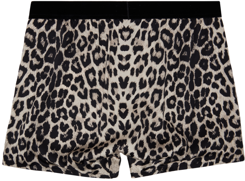 TOM FORD Black & Gray Leopard Boxers TOM FORD
