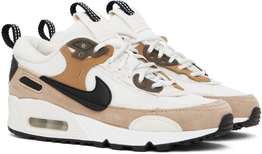 Nike White & Tan Air Max 90 Futura Sneakers Nike