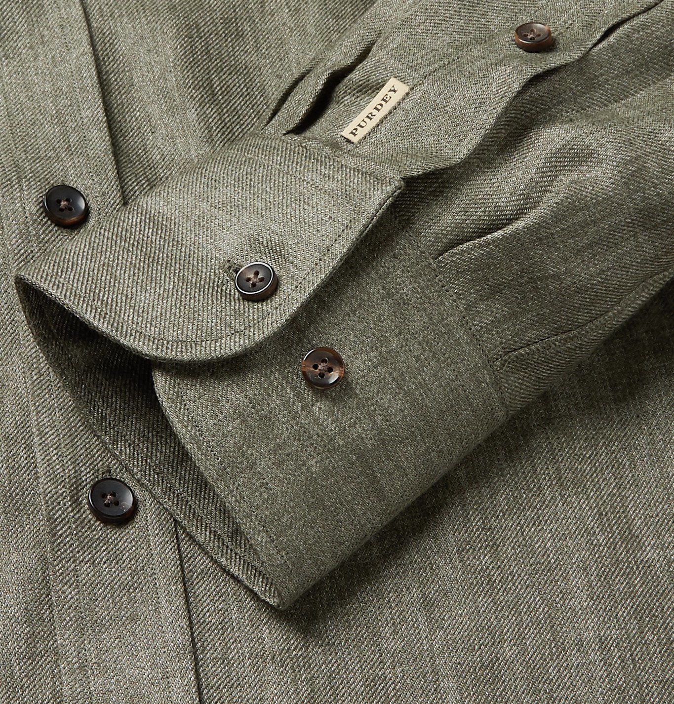 Purdey - Linen-Twill Shirt - Green Purdey