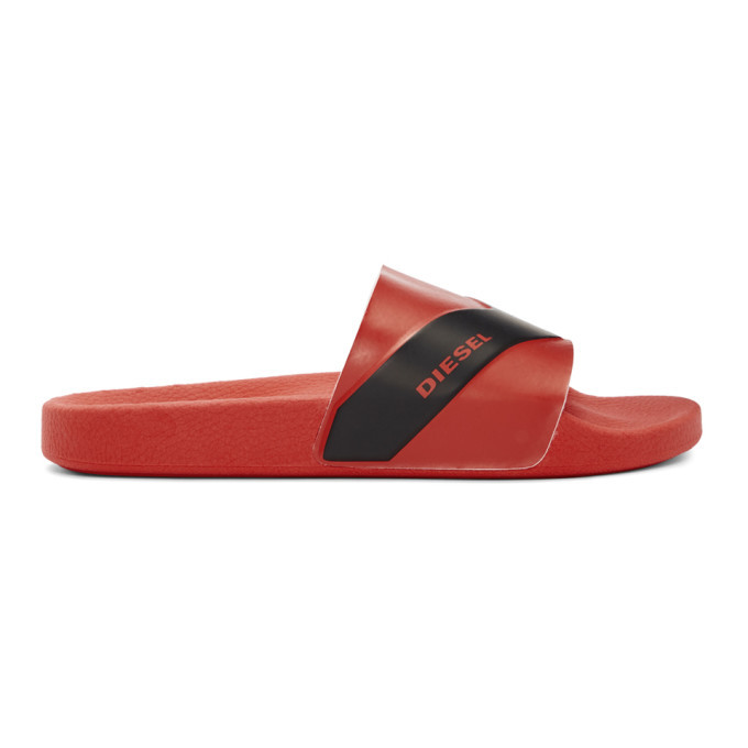 Diesel Red Sa-Maral A-Lohaa Pool Slides Diesel