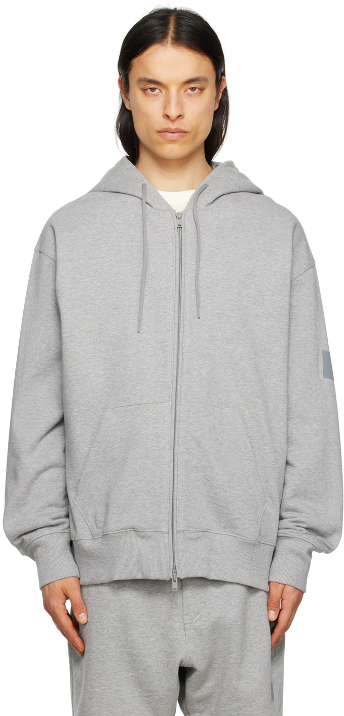 Y-3 Gray Zip Hoodie Y-3
