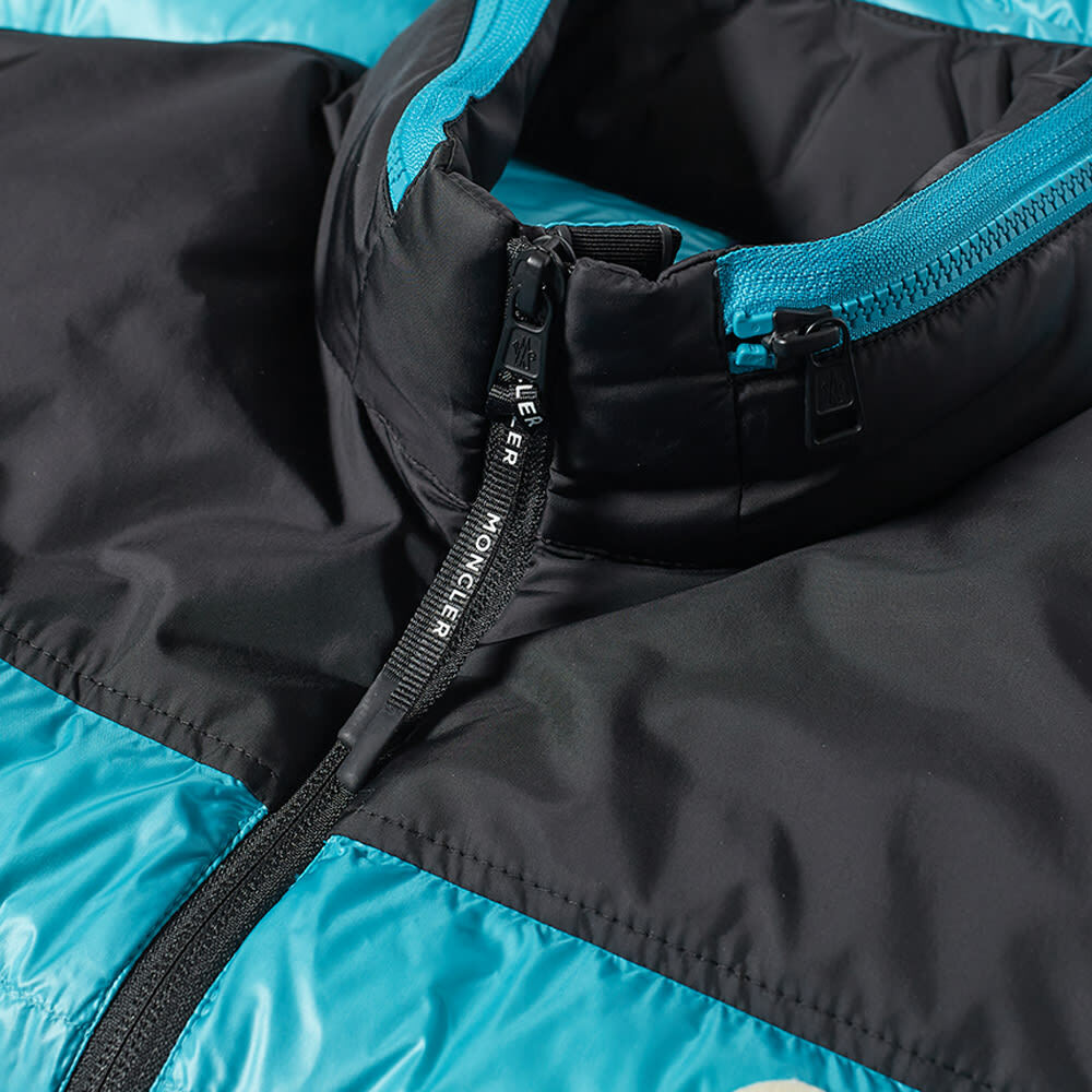 Moncler Men's Ortac Color Block Gilet in Turquoise Moncler