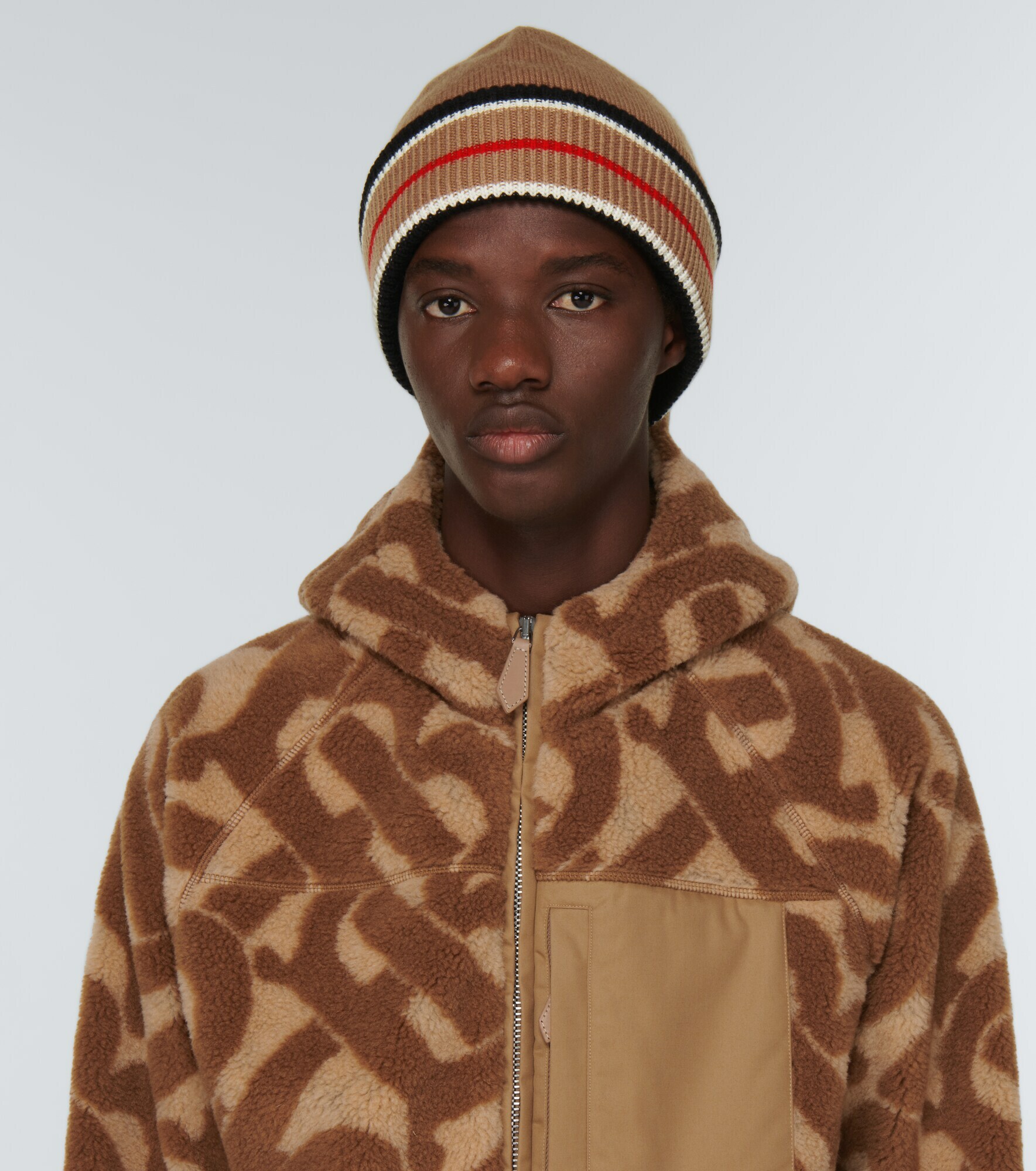 Burberry - Striped cashmere and cotton beanie Burberry