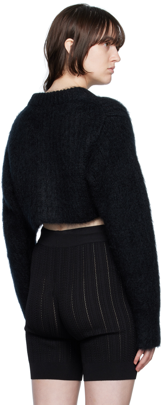 System Black Cropped Sweater System