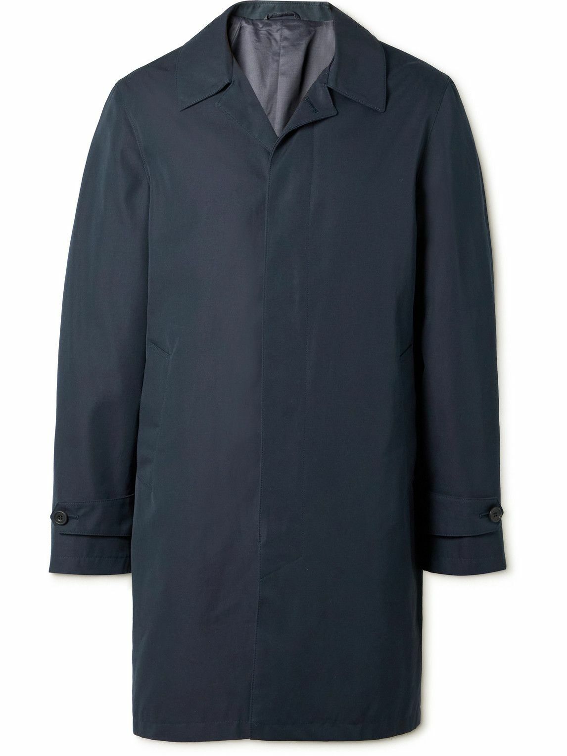 Kingsman - Kilburn Cotton-Gabardine Raincoat - Blue Kingsman