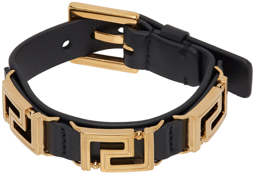 Versace Black Greca Bracelet Versace