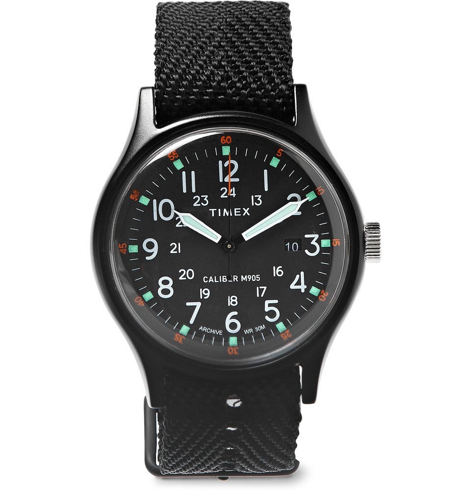 Timex - MK1 Aluminium and Nylon-Webbing Watch - Men - Black Timex
