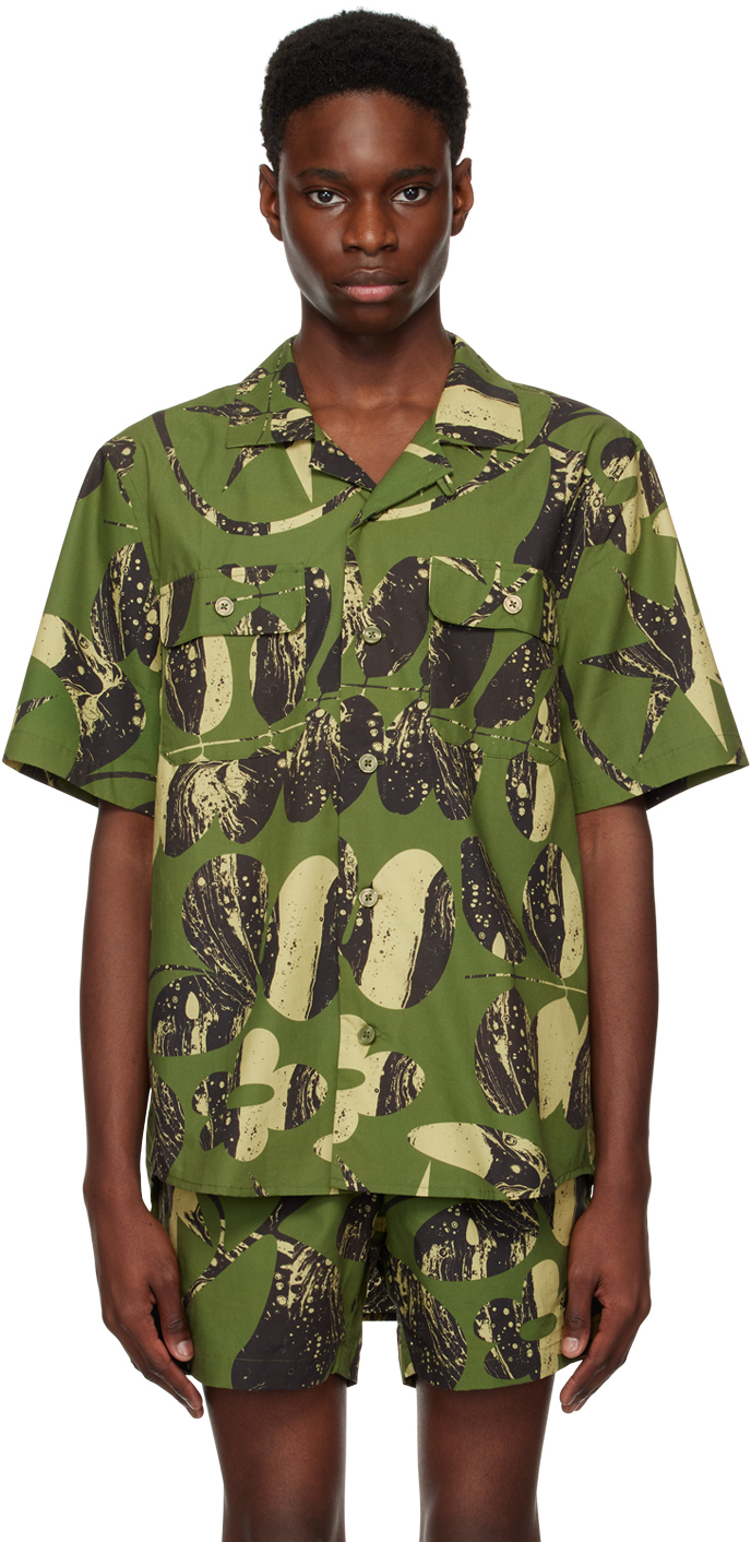 Saturdays NYC Green Graphic Shirt Saturdays NYC