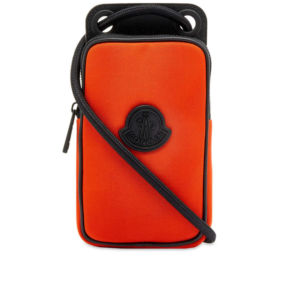 Moncler Men's Neck Phone Case in Orange Moncler