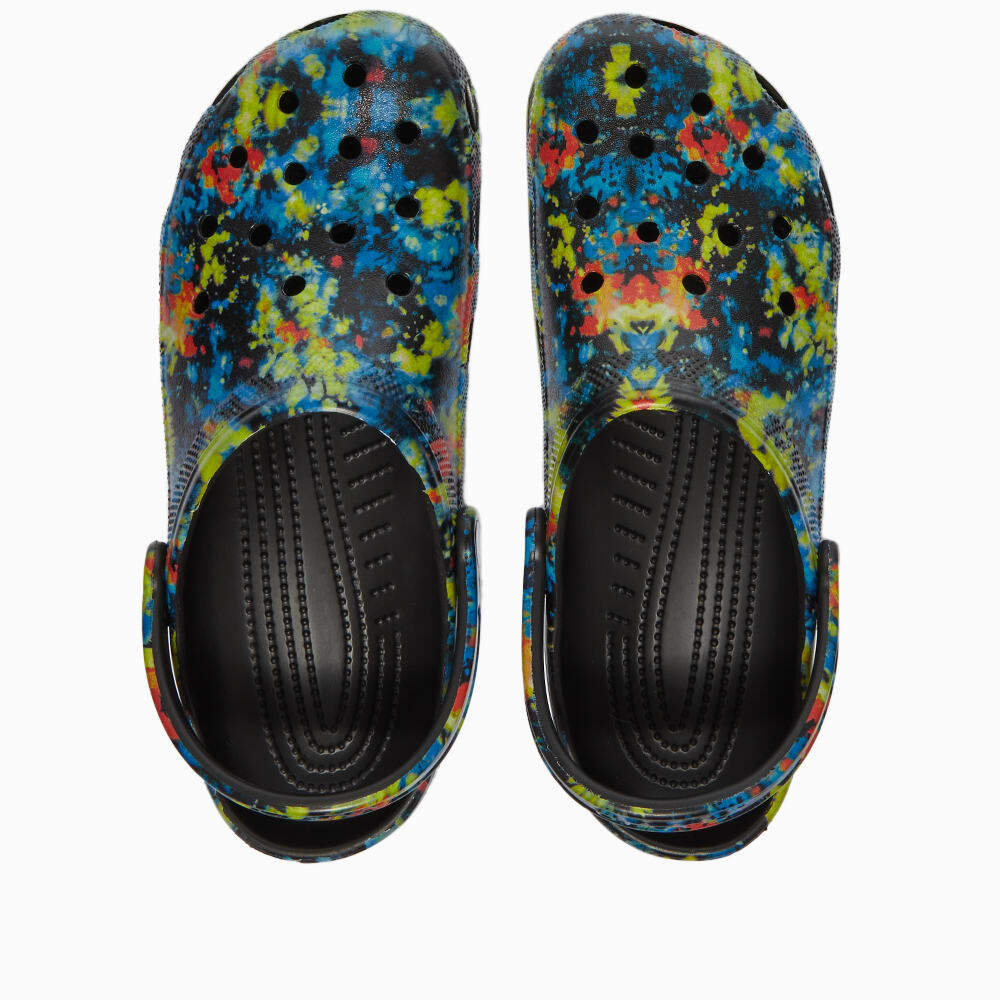 Crocs Classic Tie Dye Graphic Clog in Turq Tonic/Multi Crocs