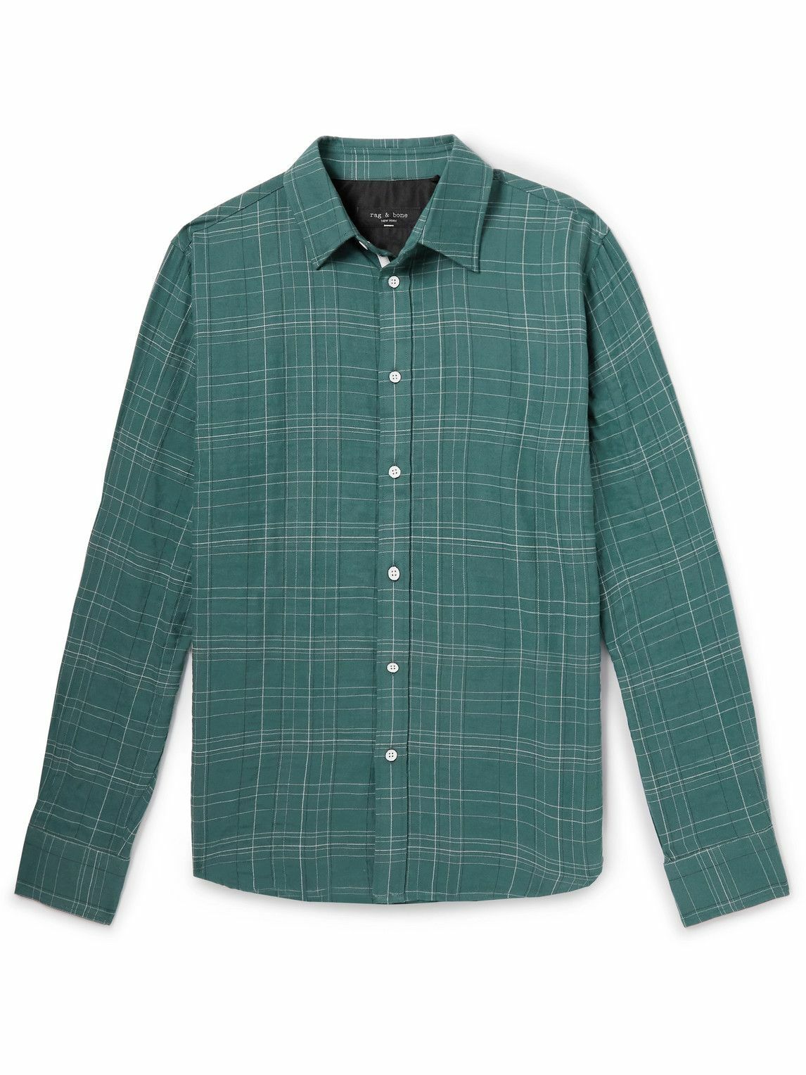 Rag & Bone - Gus Checked Cotton-Blend Flannel Shirt - Green Rag and Bone