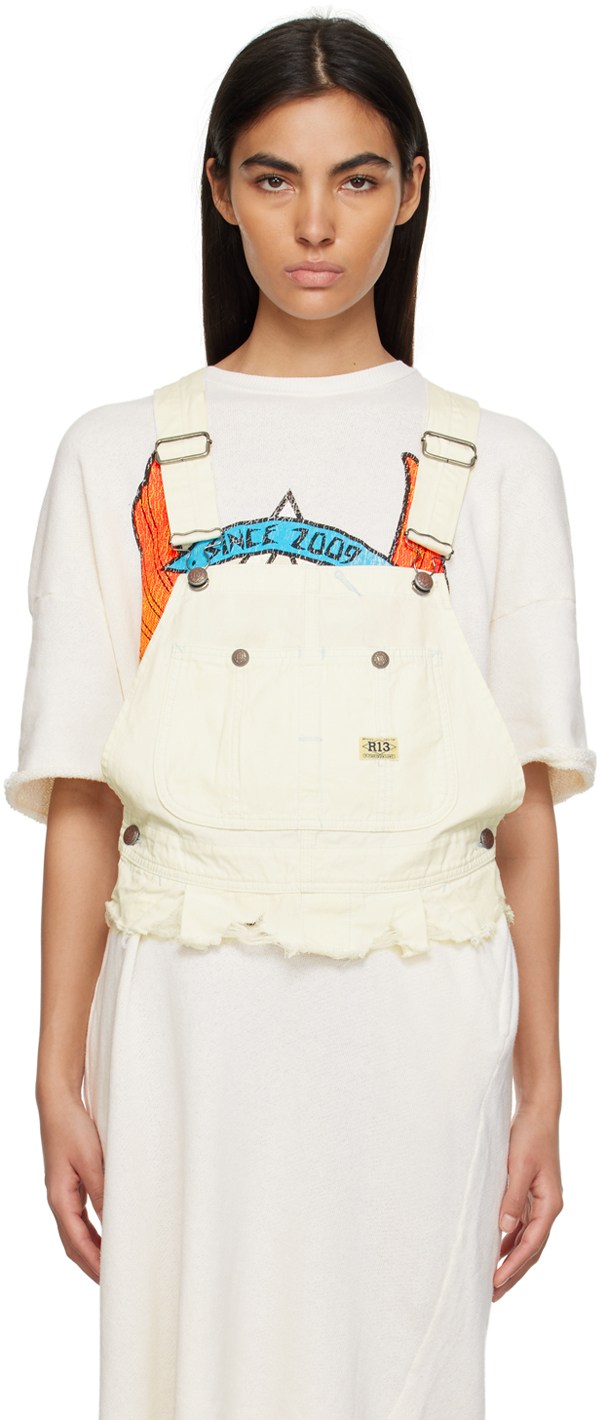 R13 Off-White Damon Overall Tank Top R13