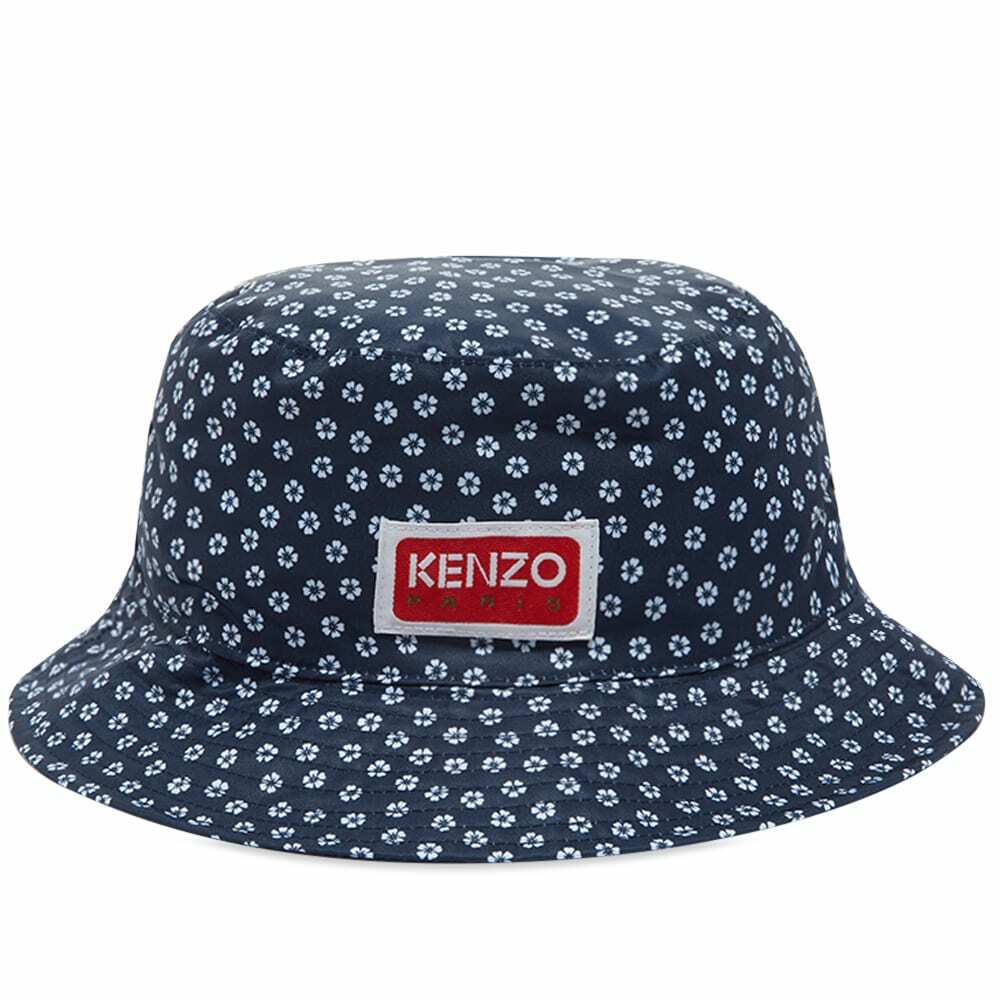 Kenzo Paris Men's Kenzo Reversible Bucket Hat in Navy Blue Kenzo
