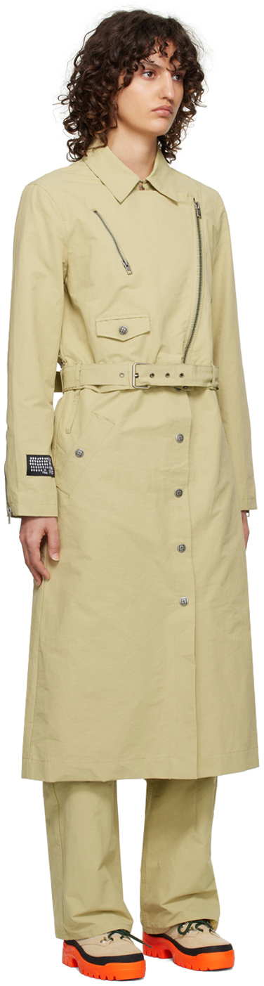 Ksubi Beige Incognito Biker Trench Coat Ksubi