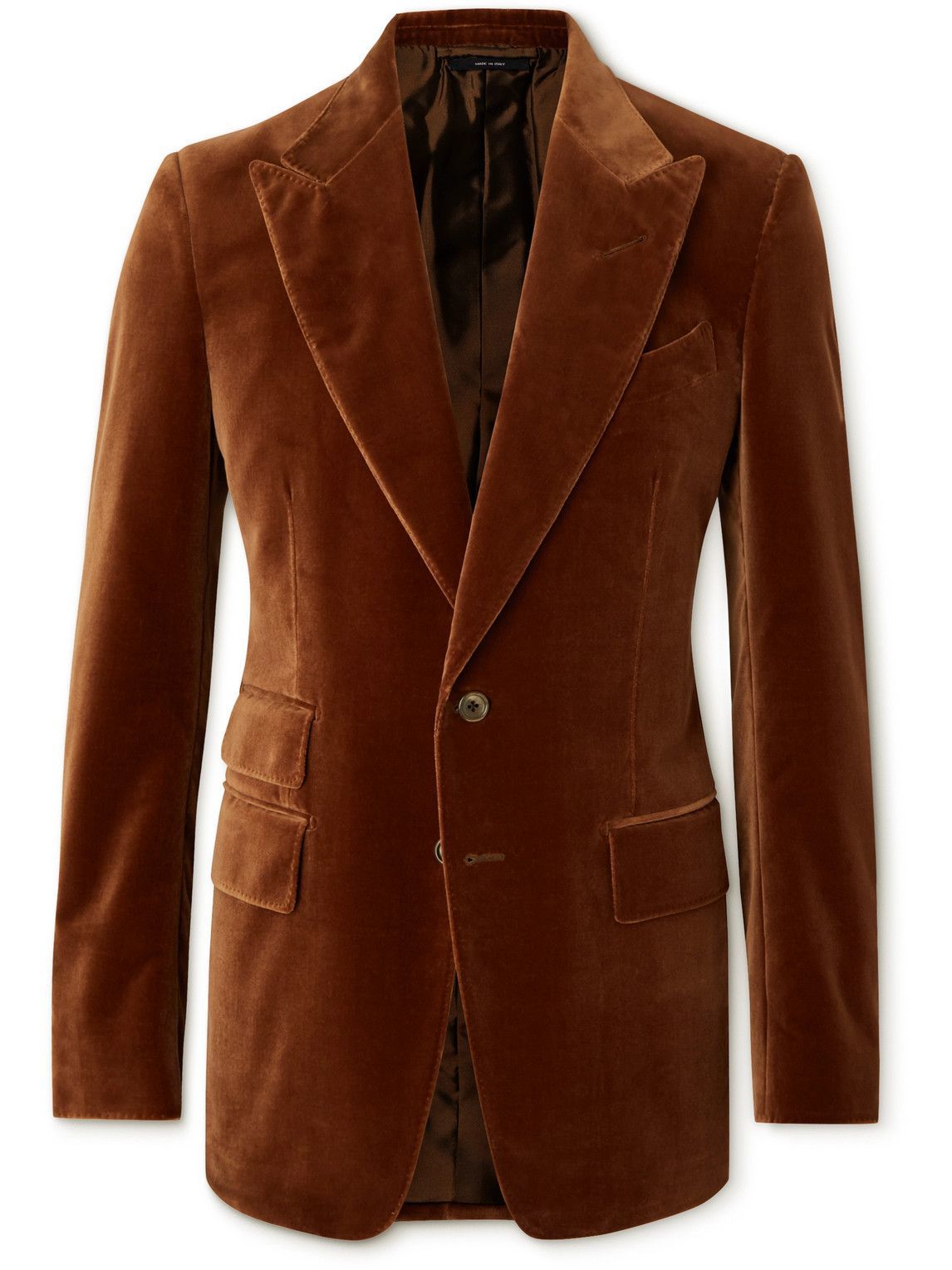 TOM FORD - Shelton Slim-Fit Cotton-Velvet Tuxedo Jacket - Red TOM FORD