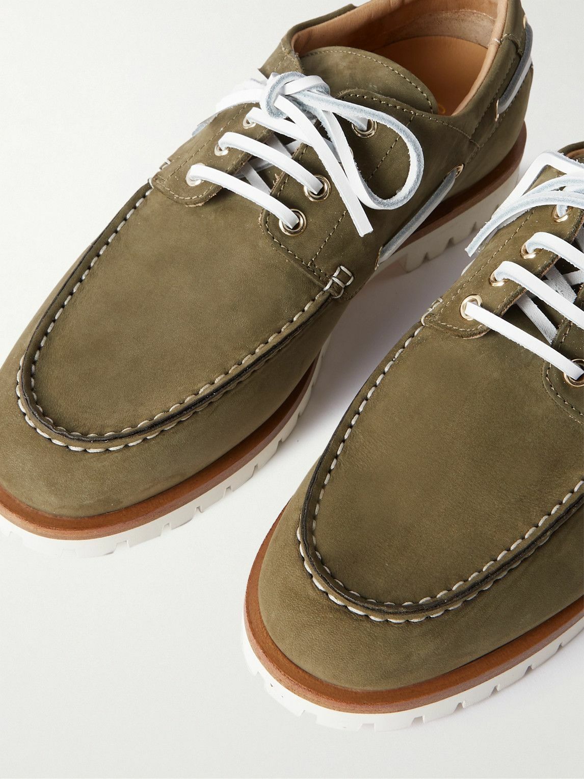 Paul Smith - Jago Nubuck Boat Shoes - Green Paul Smith