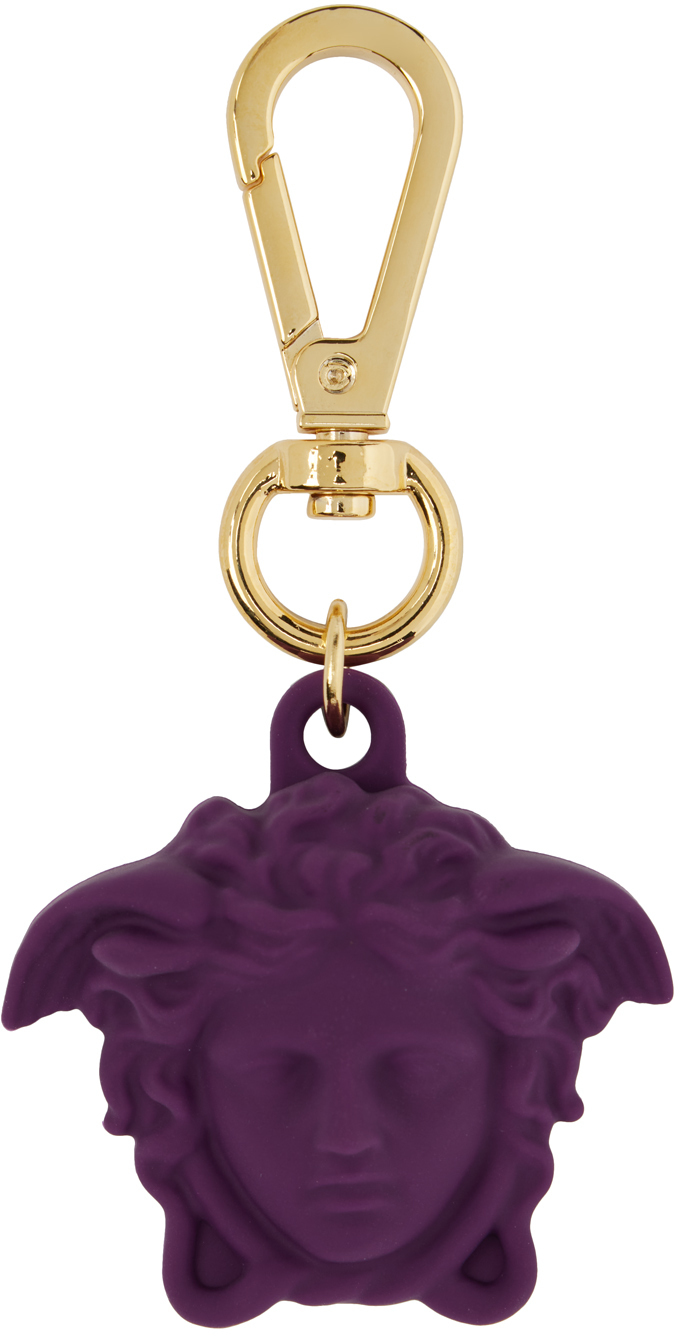 Versace Purple Medusa Airtag Key Ring Versace