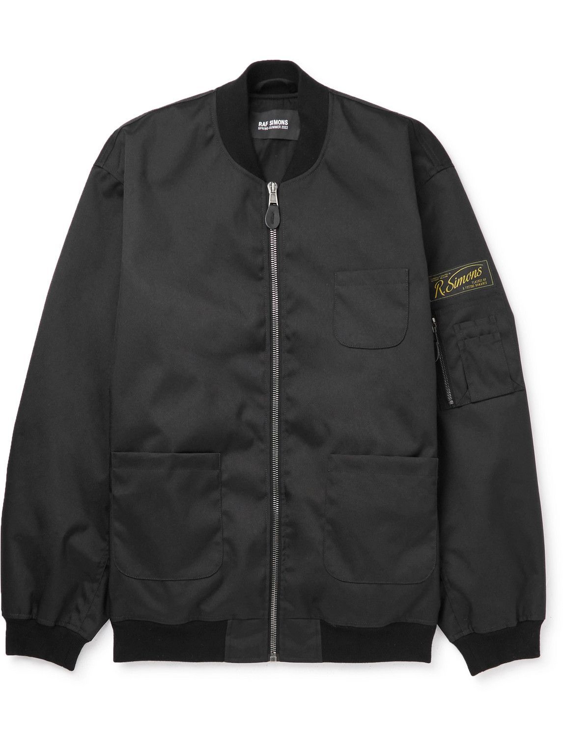 Raf Simons - Logo-Appliquéd Printed Recycled Canvas Bomber Jacket ...