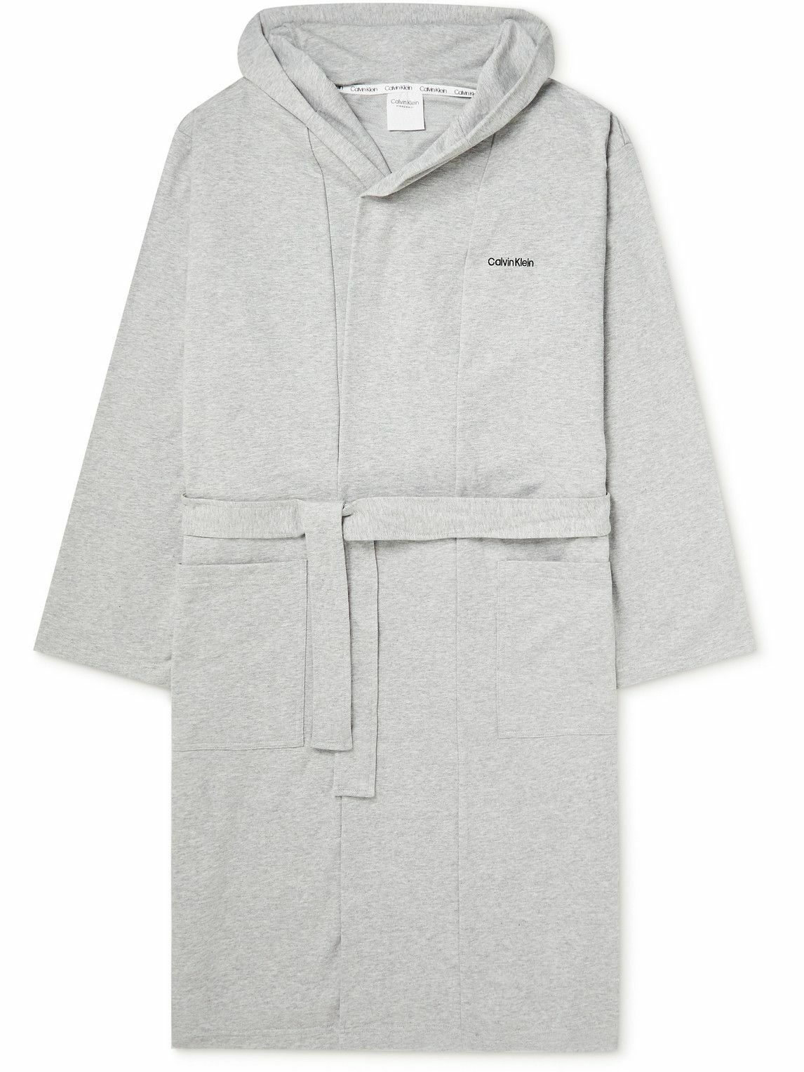 Calvin Klein Underwear - Logo-Embroidered Cotton-Blend Jersey Hooded ...