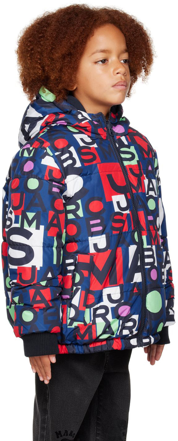 Marc Jacobs Kids Blue Padded Reversible Jacket Marc Jacobs