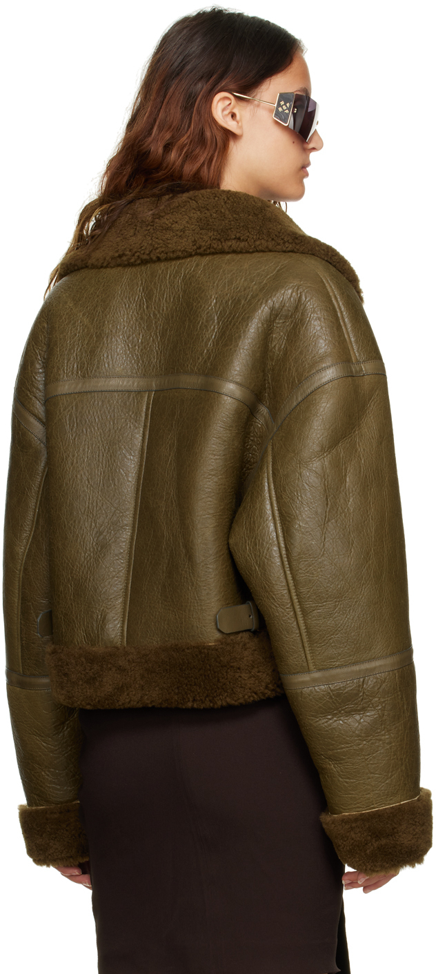 Blumarine Green Shearling Jacket Blumarine