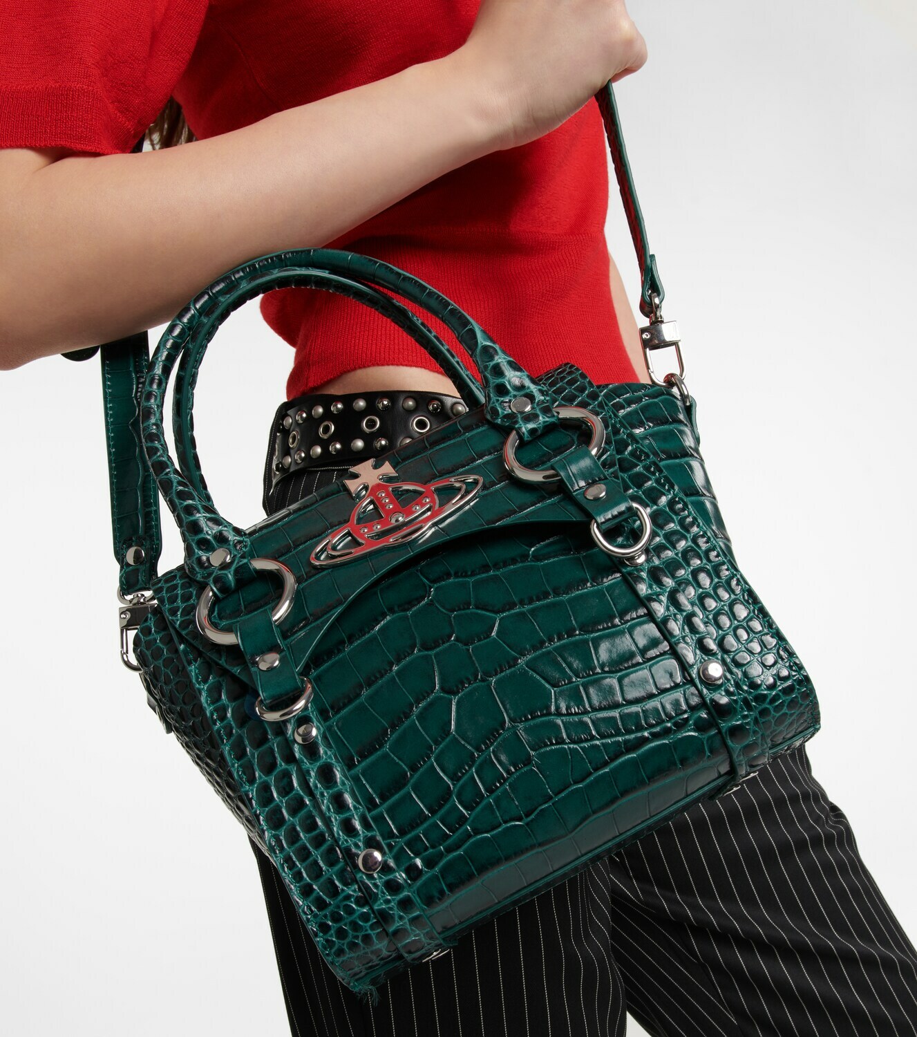 Vivienne Westwood - Betty Small croc-effect leather tote bag Vivienne Westwood