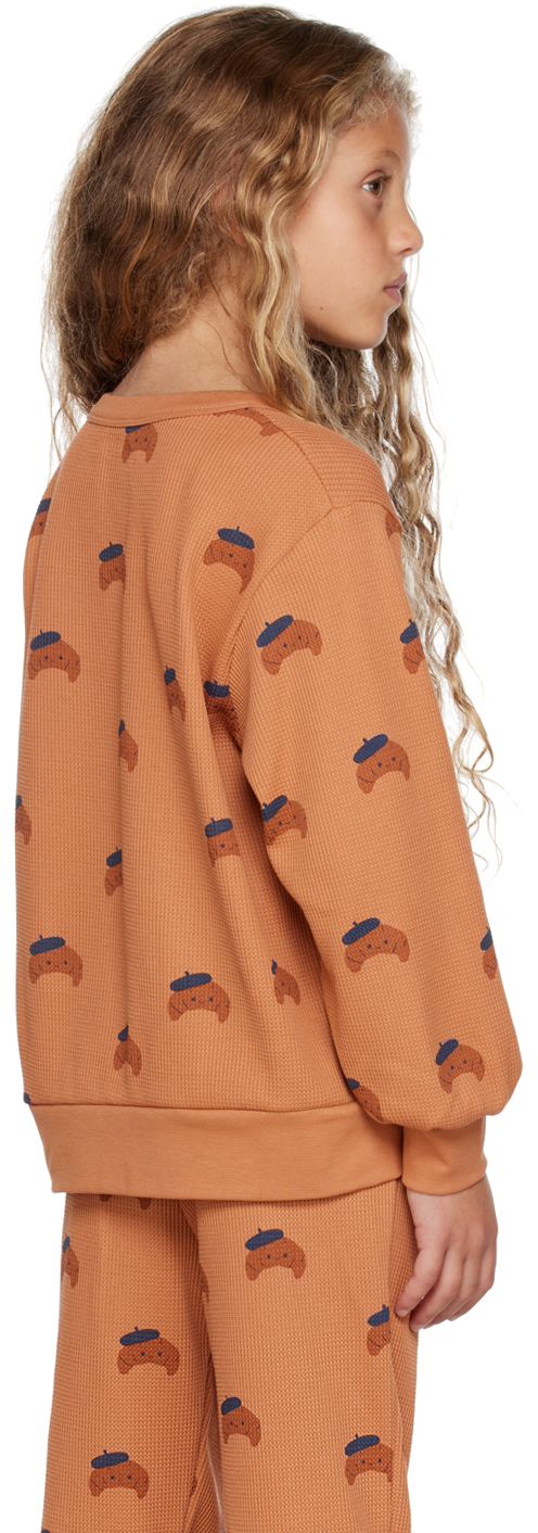 TINYCOTTONS Kids Orange Croissant Sweatshirt TINYCOTTONS