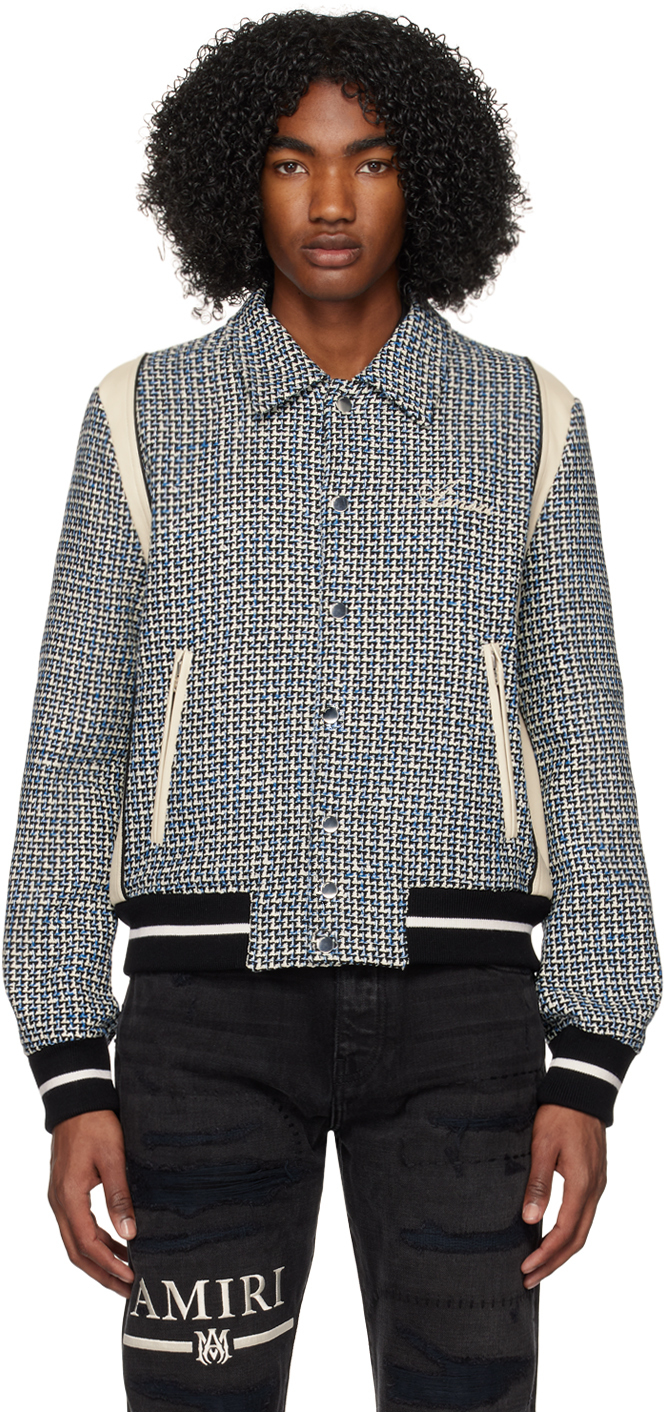 AMIRI Blue Varsity Bomber Jacket Amiri
