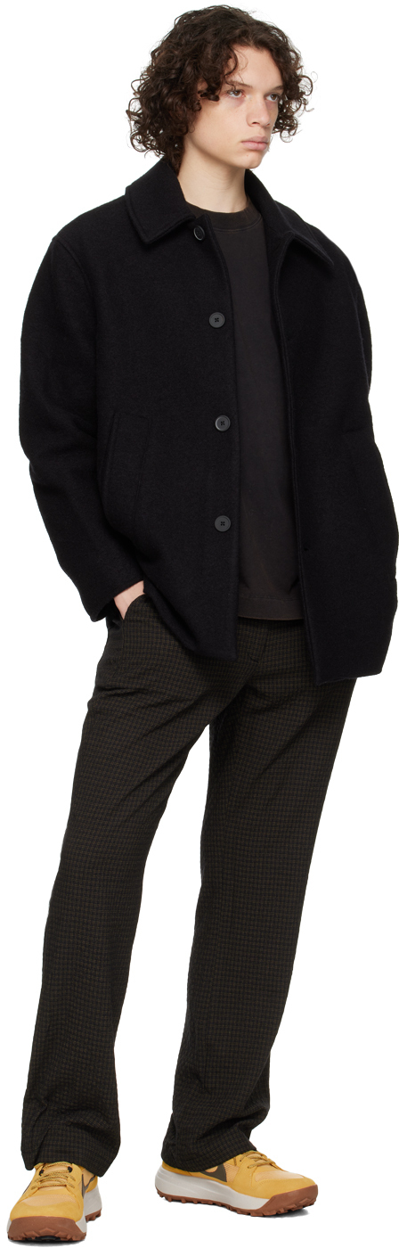 Schnayderman's Black Spread Collar Jacket Schnaydermans