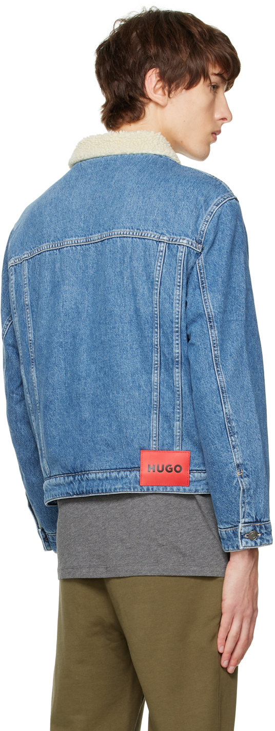 Hugo Blue Teddy Denim Jacket Hugo Boss