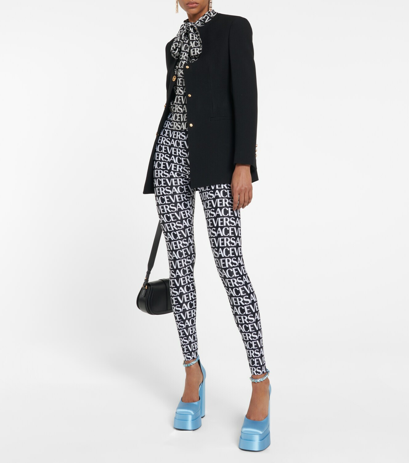 Versace - Medusa Aevitas satin platform pumps Versace
