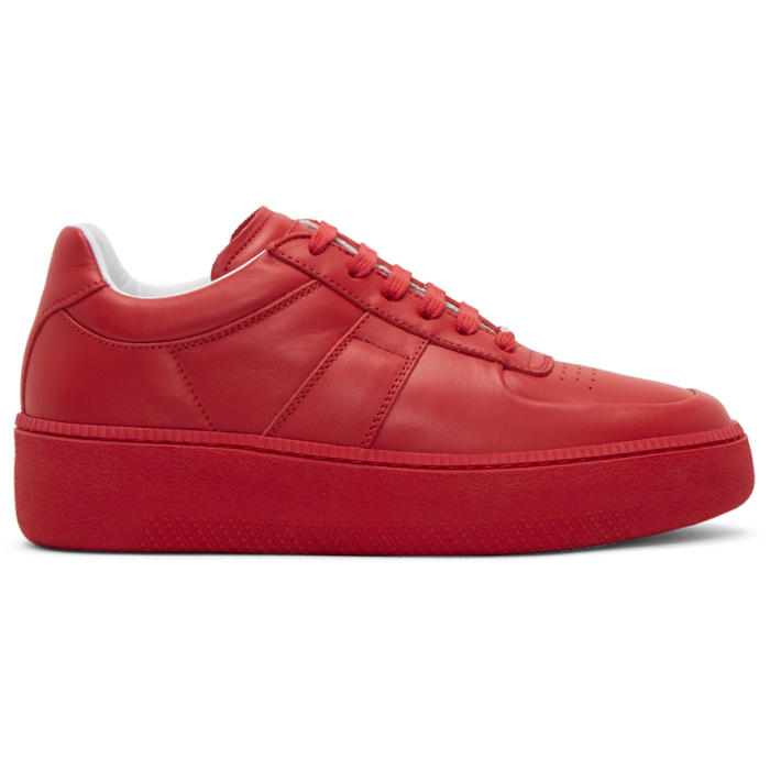 Maison Margiela Red Chunky Sole Sneakers Maison Margiela
