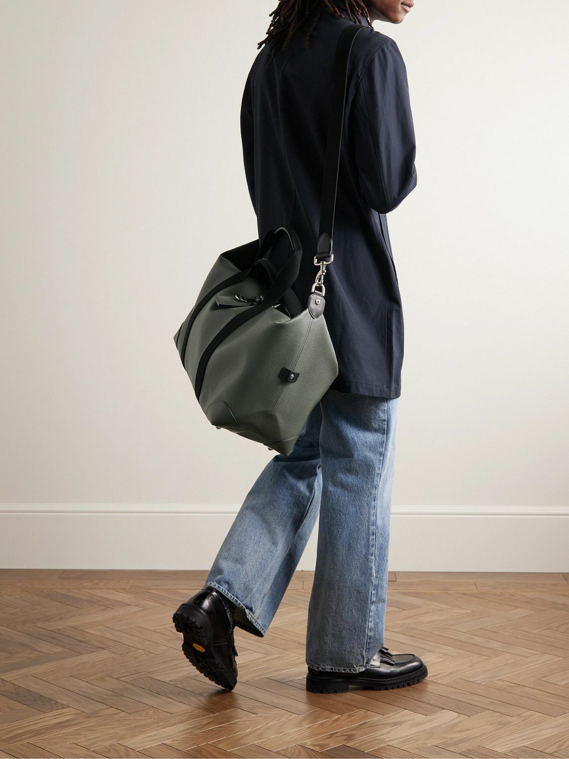 Mulberry - Medium Clipper Eco Scotchgrain, Canvas and Leather Weekend ...