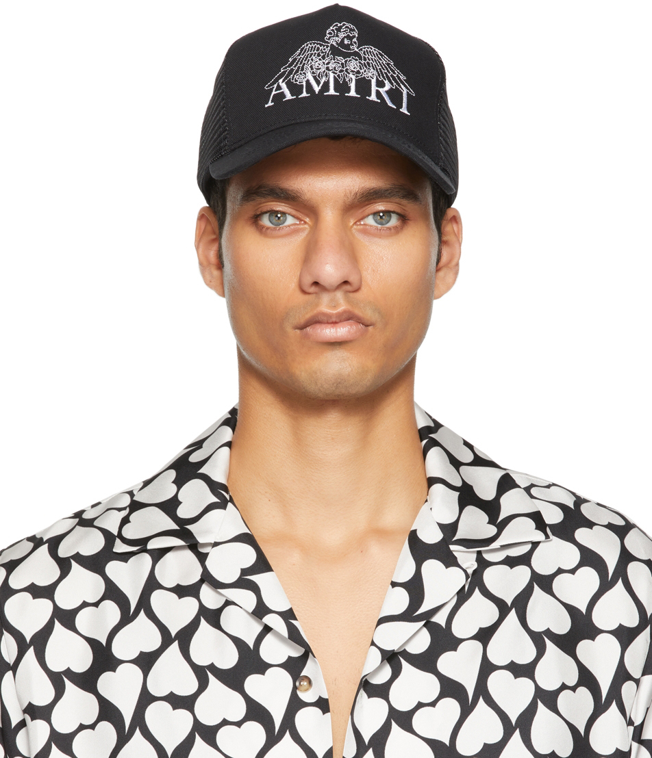 AMIRI Black Cherub Trucker Hat Amiri