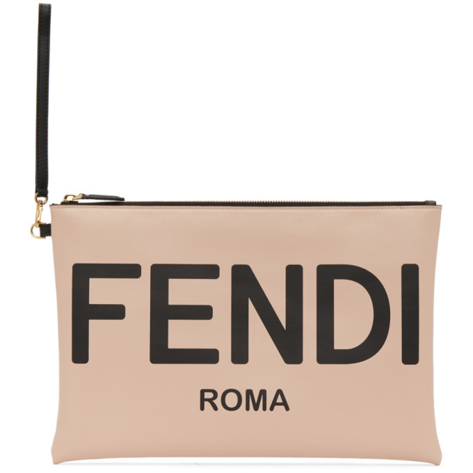 Fendi Pink Large Flat Pouch Fendi