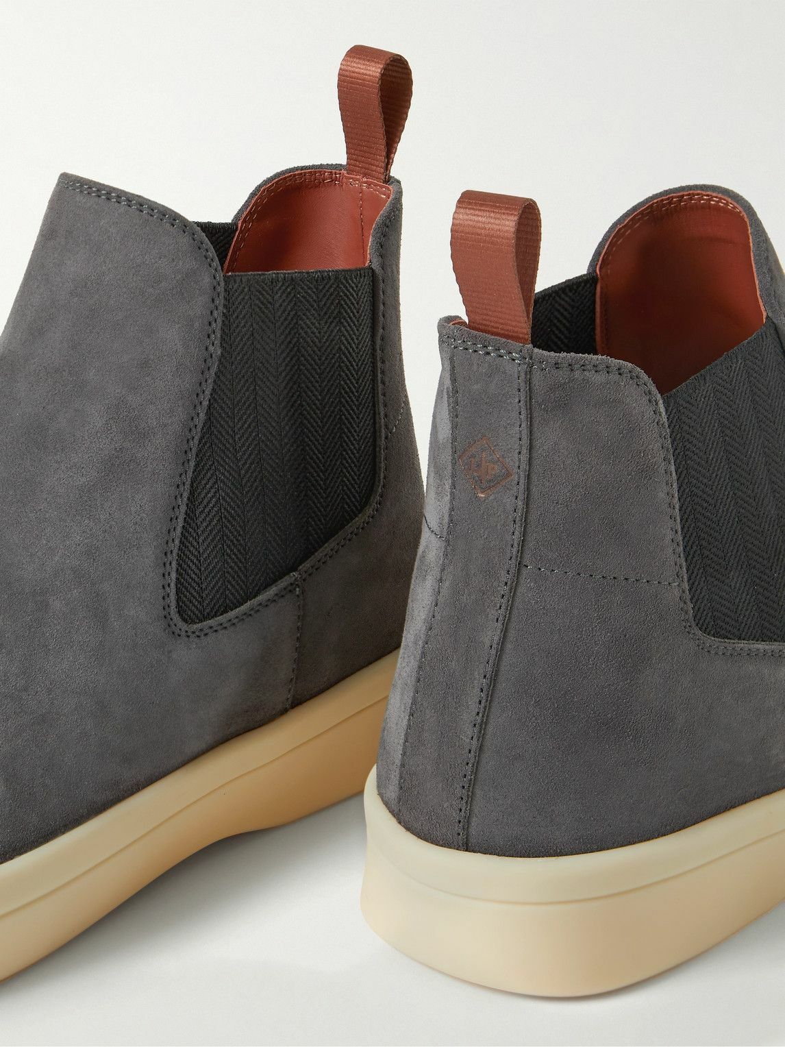Loro Piana - Beatle Ultimate Walk Suede Chelsea Boots - Gray Loro Piana